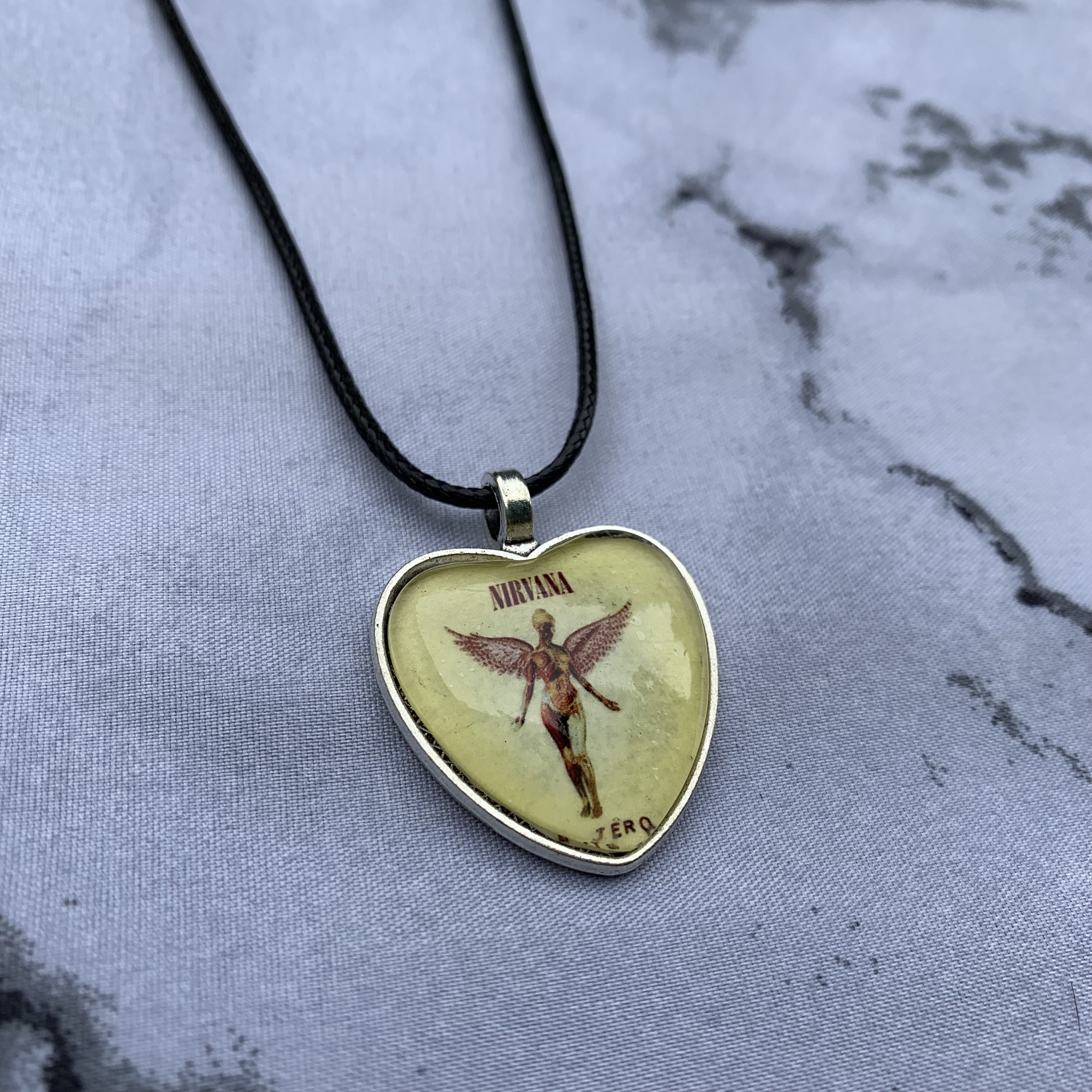 Nirvana in Utero Album Cover Pendant Heart Shaped Necklace Gift - Etsy