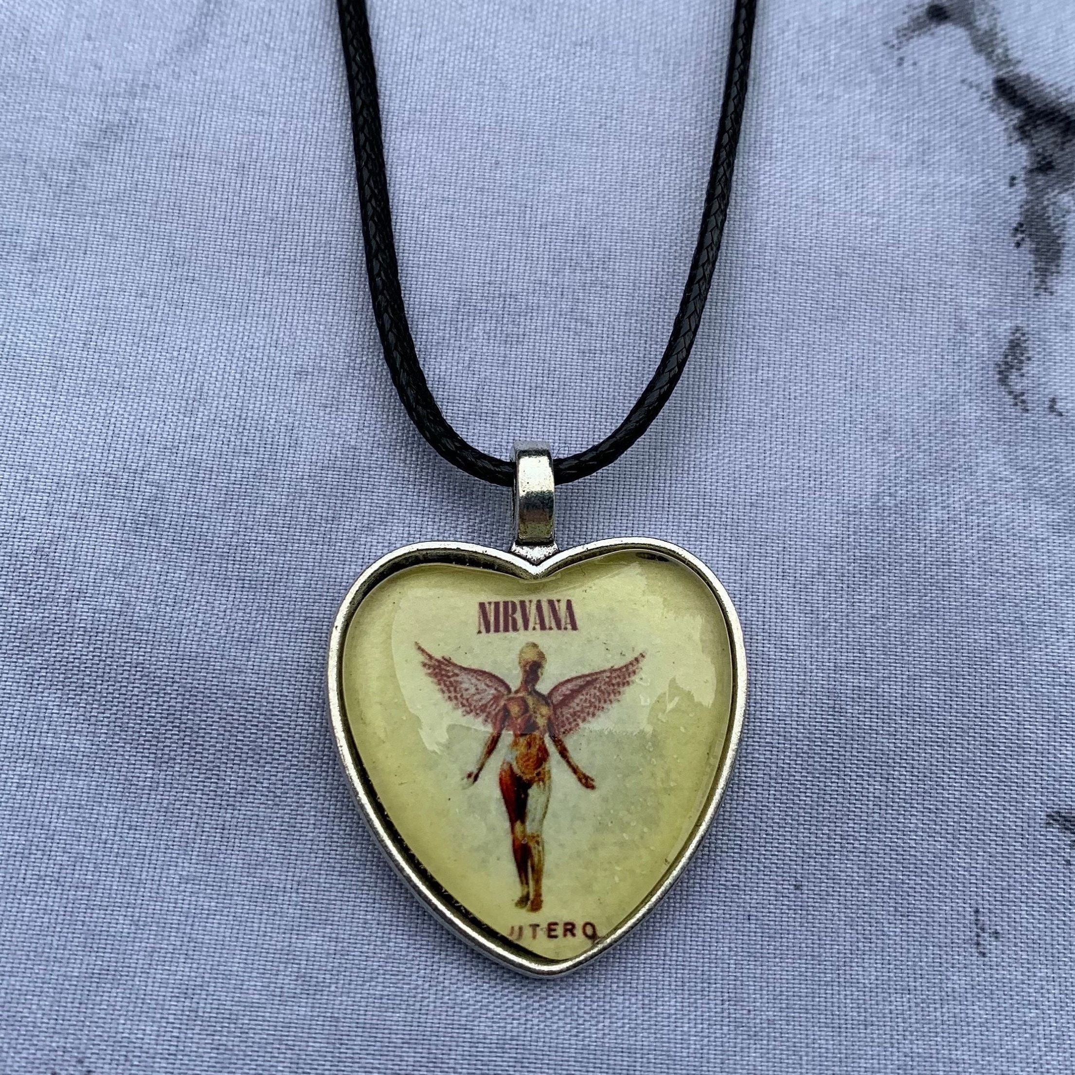 Nirvana in Utero Album Cover Pendant Heart Shaped Necklace Gift - Etsy