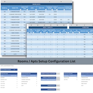 Hotel and Hotel Apartments Bookings Calendar Excel Spreadsheet Template ...