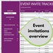 Event Invitations Tracker Excel Template Spreadsheet, Wedding, Party ...