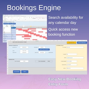 Universal Booking Calendar Organizer Excel Tool, Daily Basis ...