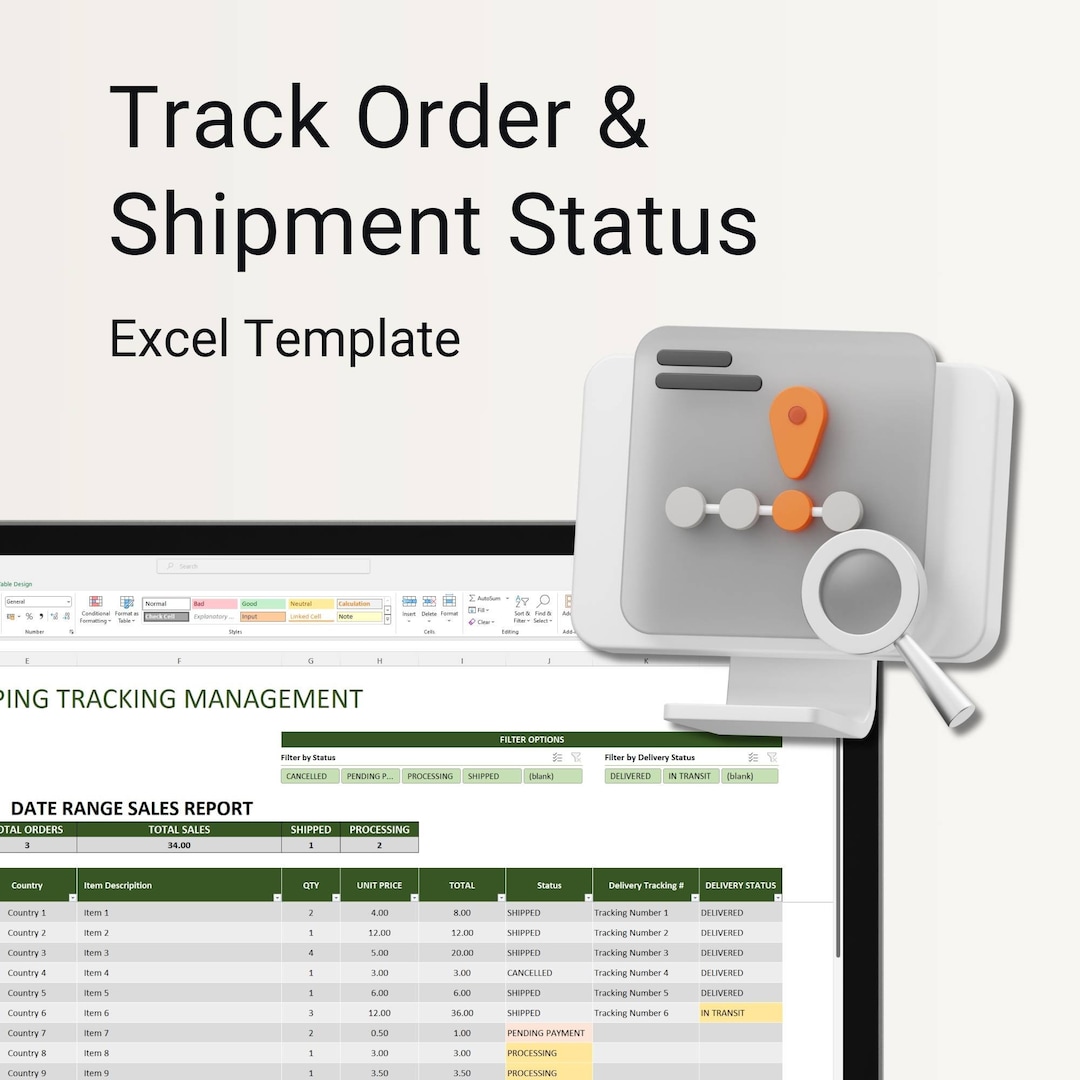 Sales Tracking Excel Google Sheets Spreadsheet Template, Track Sales ...