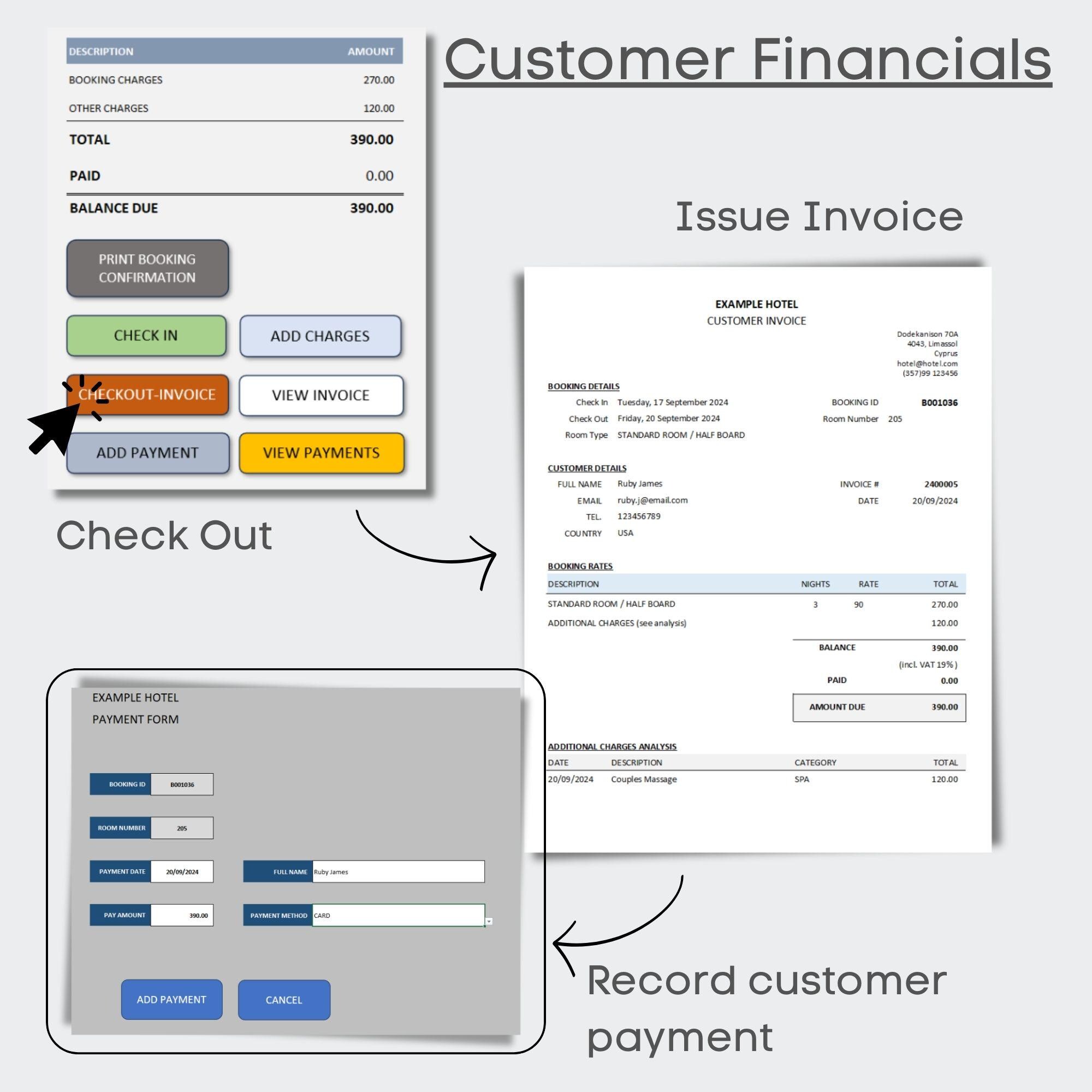 Hotel Management Excel Tool, Complete Solution for Reservations ...