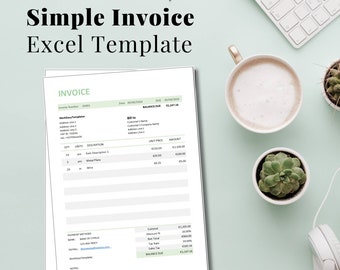 Simple Invoice - Google Sheets Template - Etsy