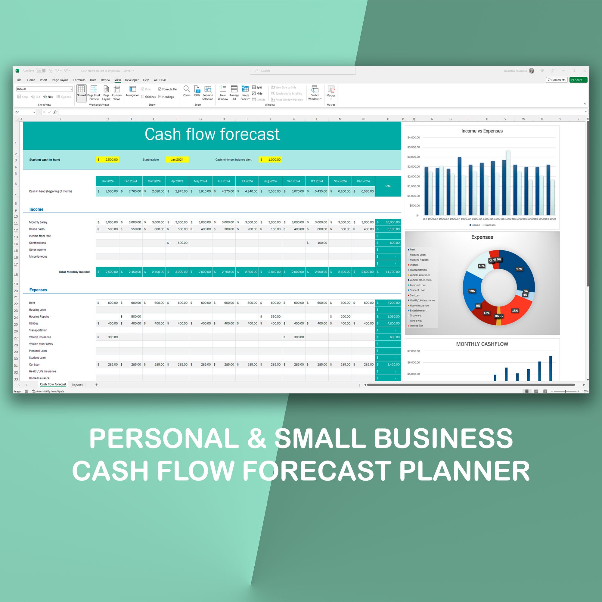 Excel Cash Flow Forecast Template