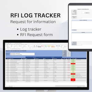 Construction RFI Log Tracker Excel Template Spreadsheet With RFI Empty ...