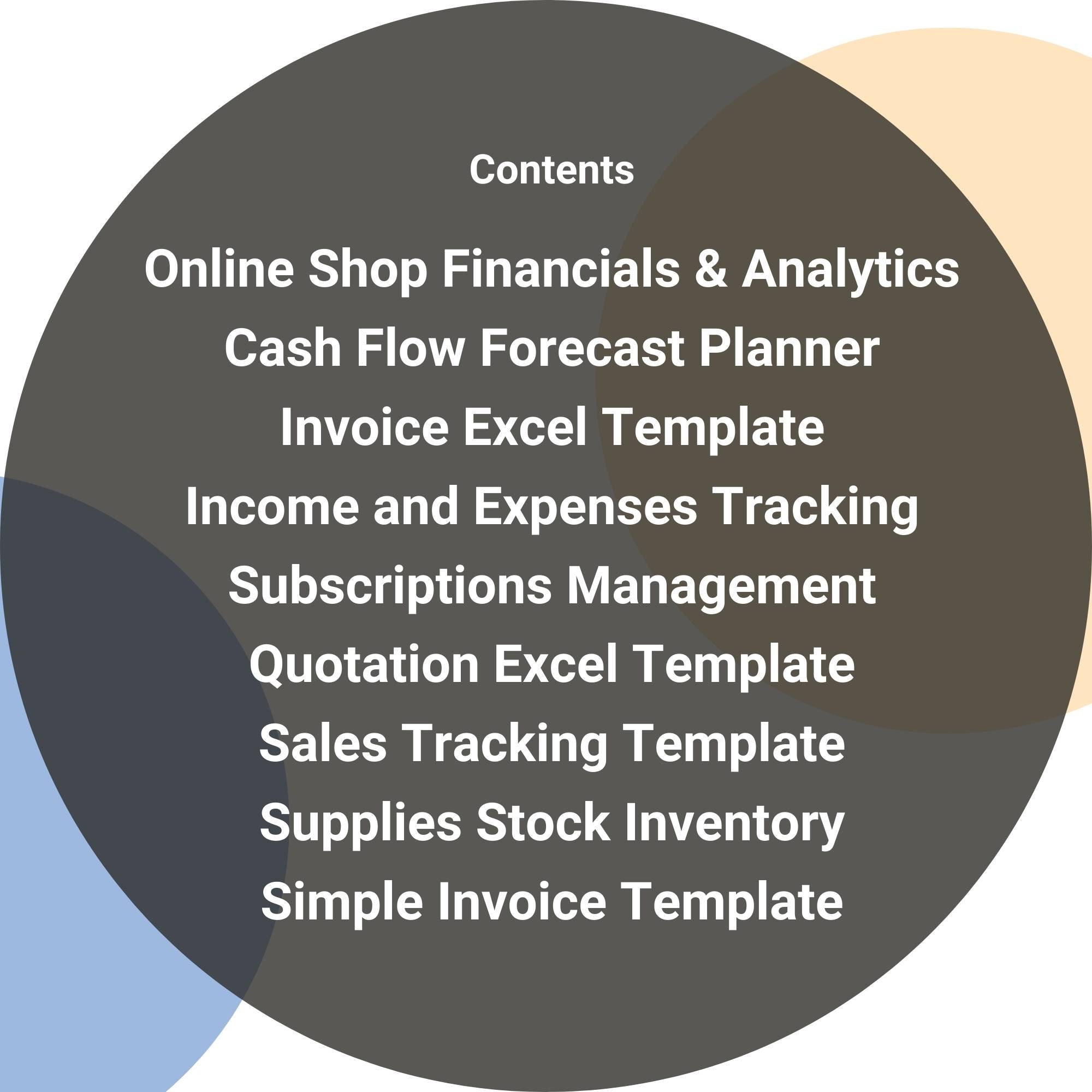 Ecommerce Bundle Excel Templates, Shop Financials, Planning ...