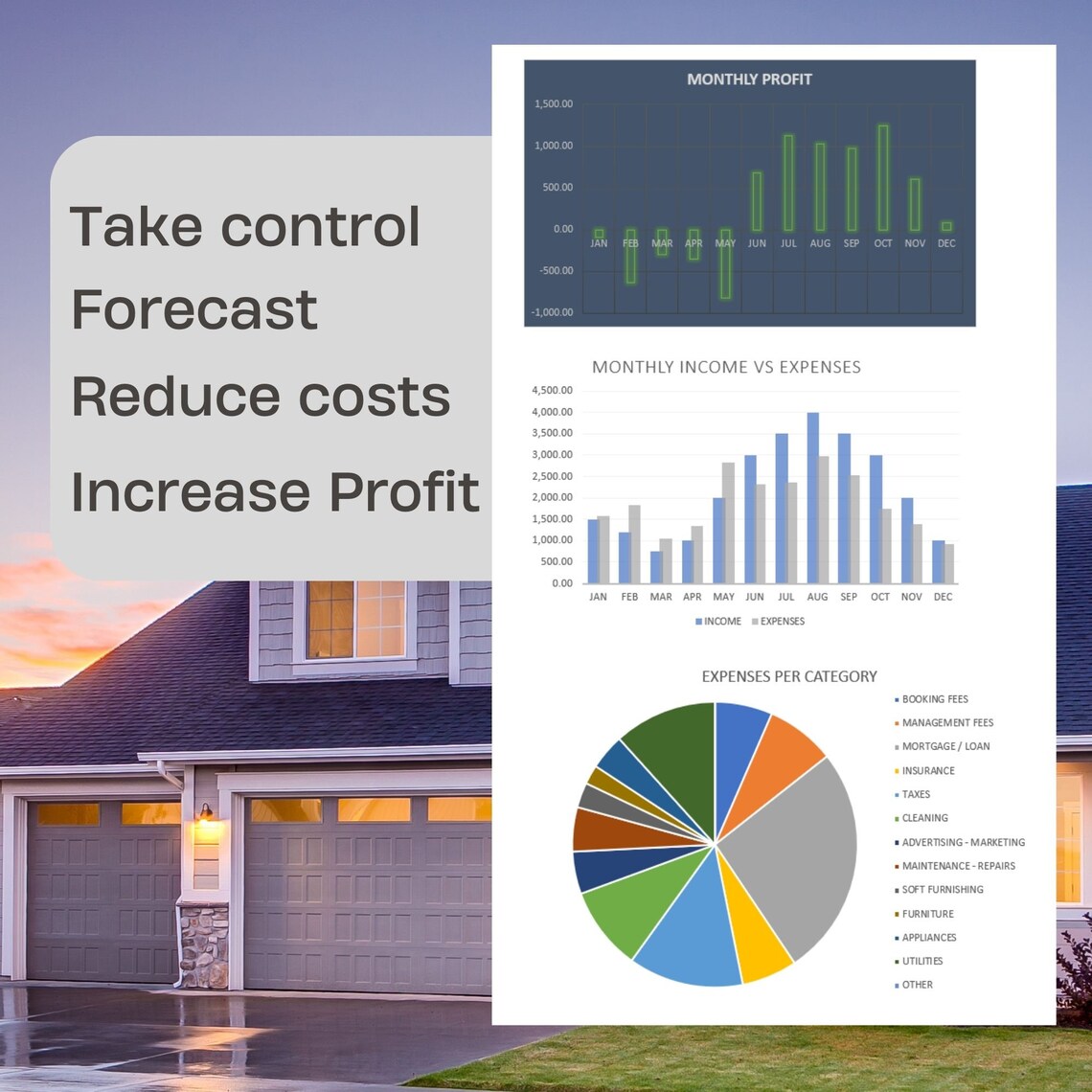 Airbnb Income Expenses Tracker, Excel Spreadsheet Template, Rental ...