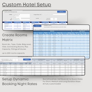 Hotel Management Excel Tool, Complete Solution for Reservations ...