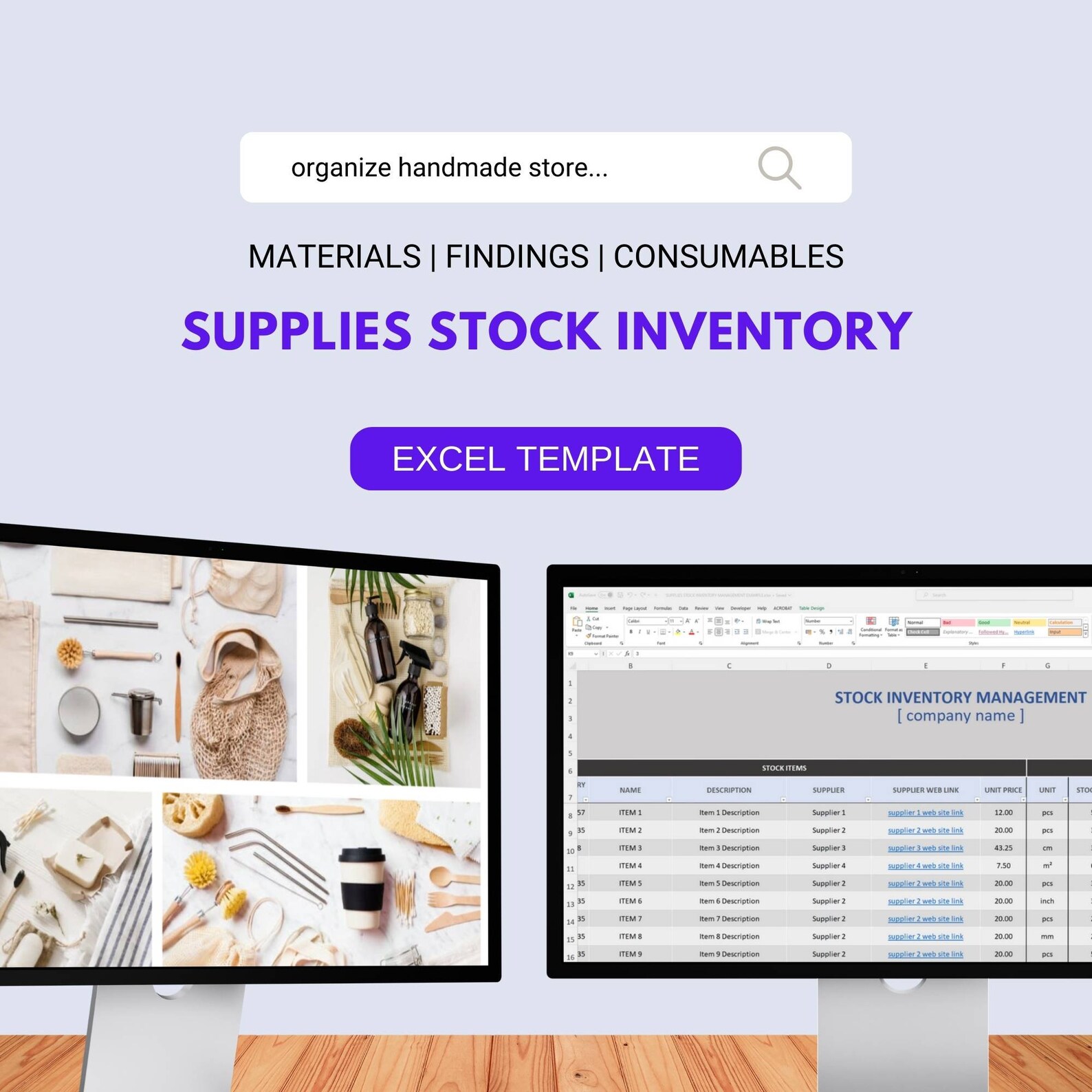 Supplies Stock Inventory Management Excel Google Sheets Spreadsheet ...