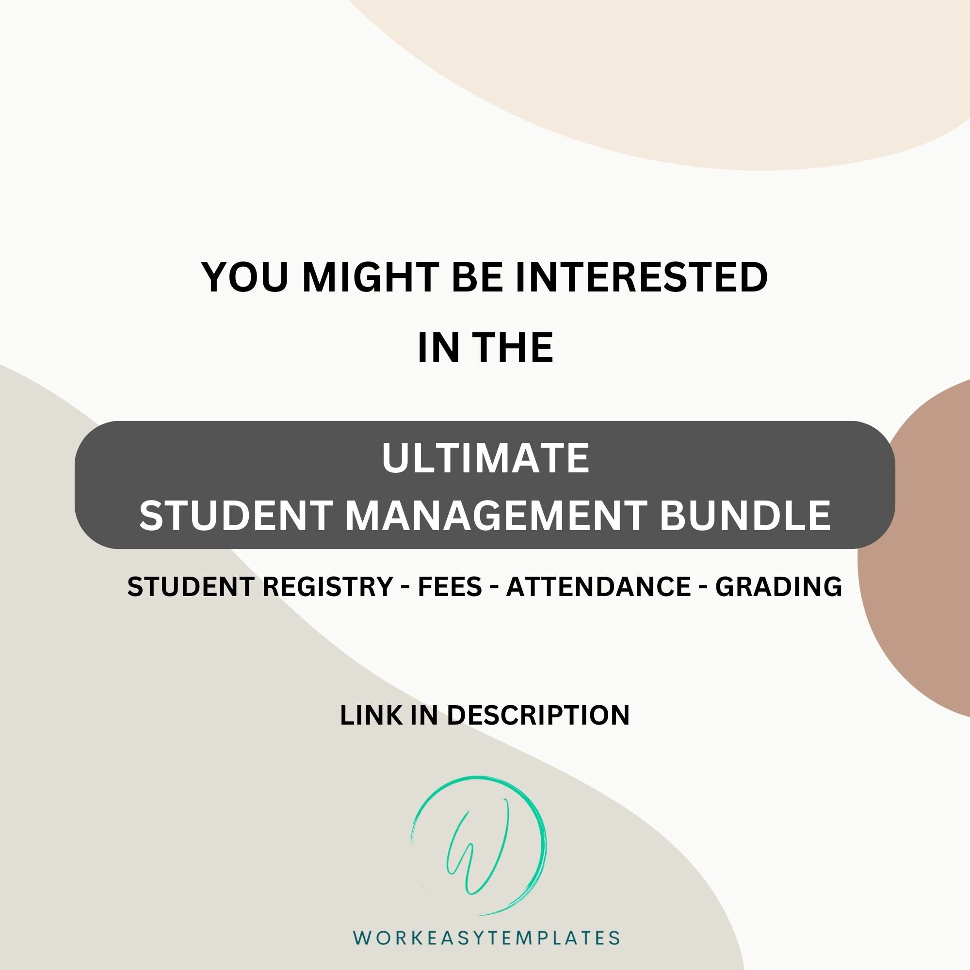 Student Attendance Reporting, School Class Registry Excel Spreadsheet ...