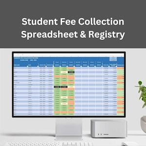 Student Fee Collection Tracker and Payment Recorder Excel Tool, School ...