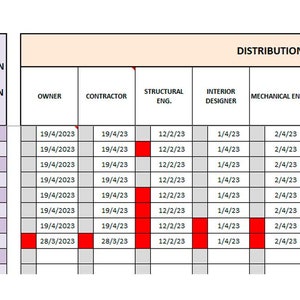 Drawing Registry Management and Distribution List Excel Template ...