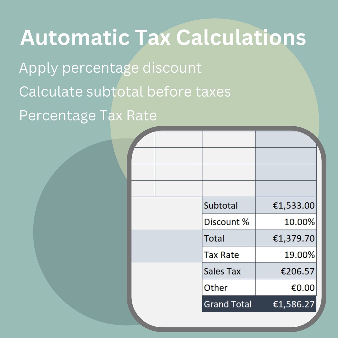 Professional Quotation Excel Google Sheets Template, Itemised Line ...