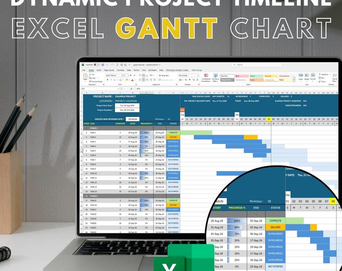 Hourly Planner Gantt Chart Excel Template Project Management Excel