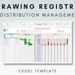 Drawing Registry Management and Distribution List Excel Template ...