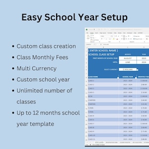 School Students Management Excel Template, Student and Class Registry ...