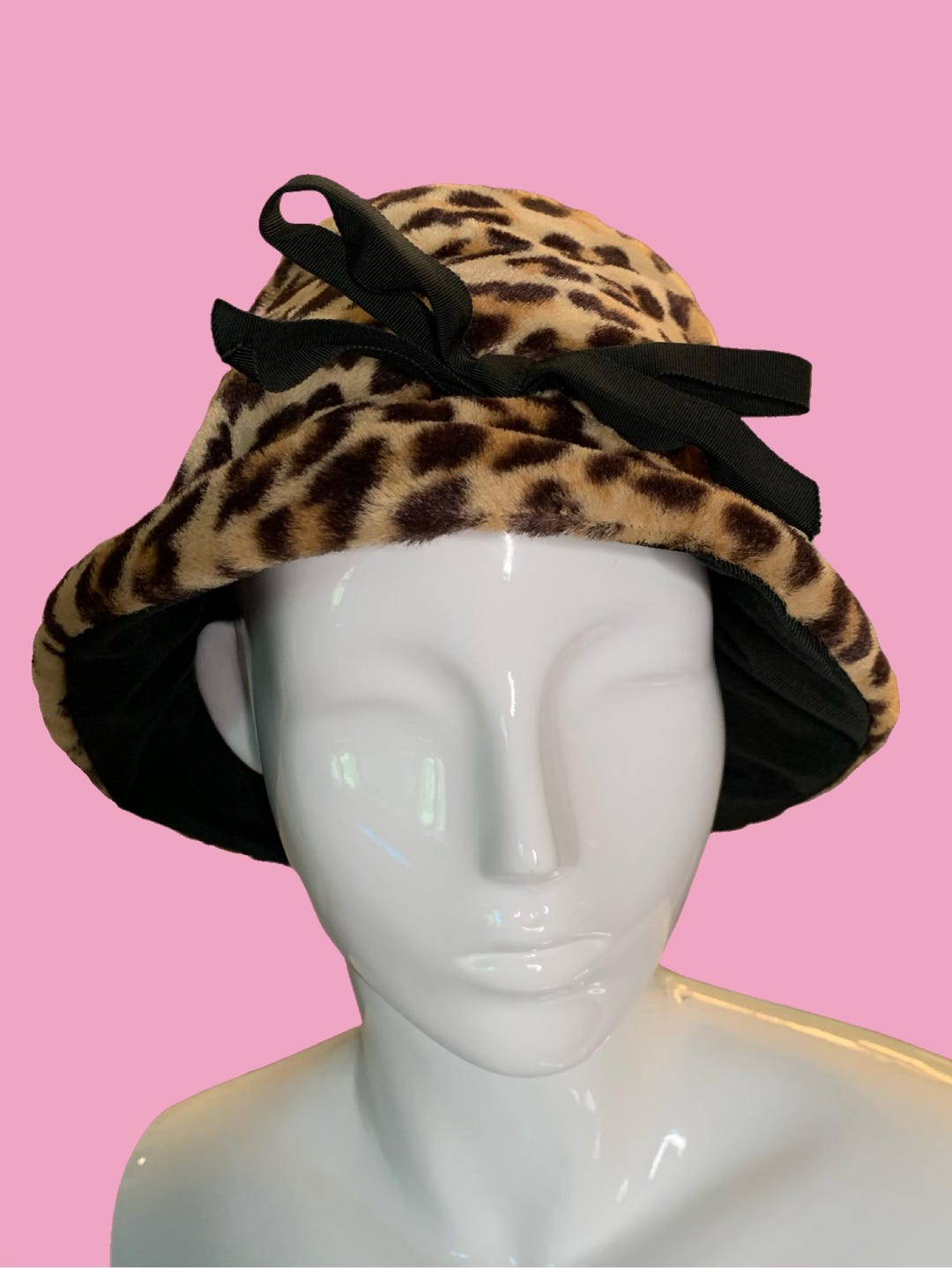 Vintage Leopard Bucket Hat - Etsy