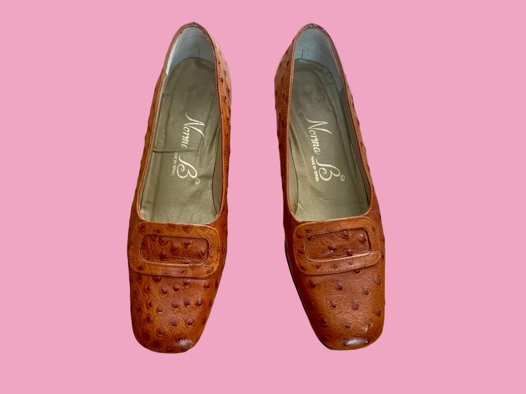 Norma B. Ostrich Skin Pumps - Etsy