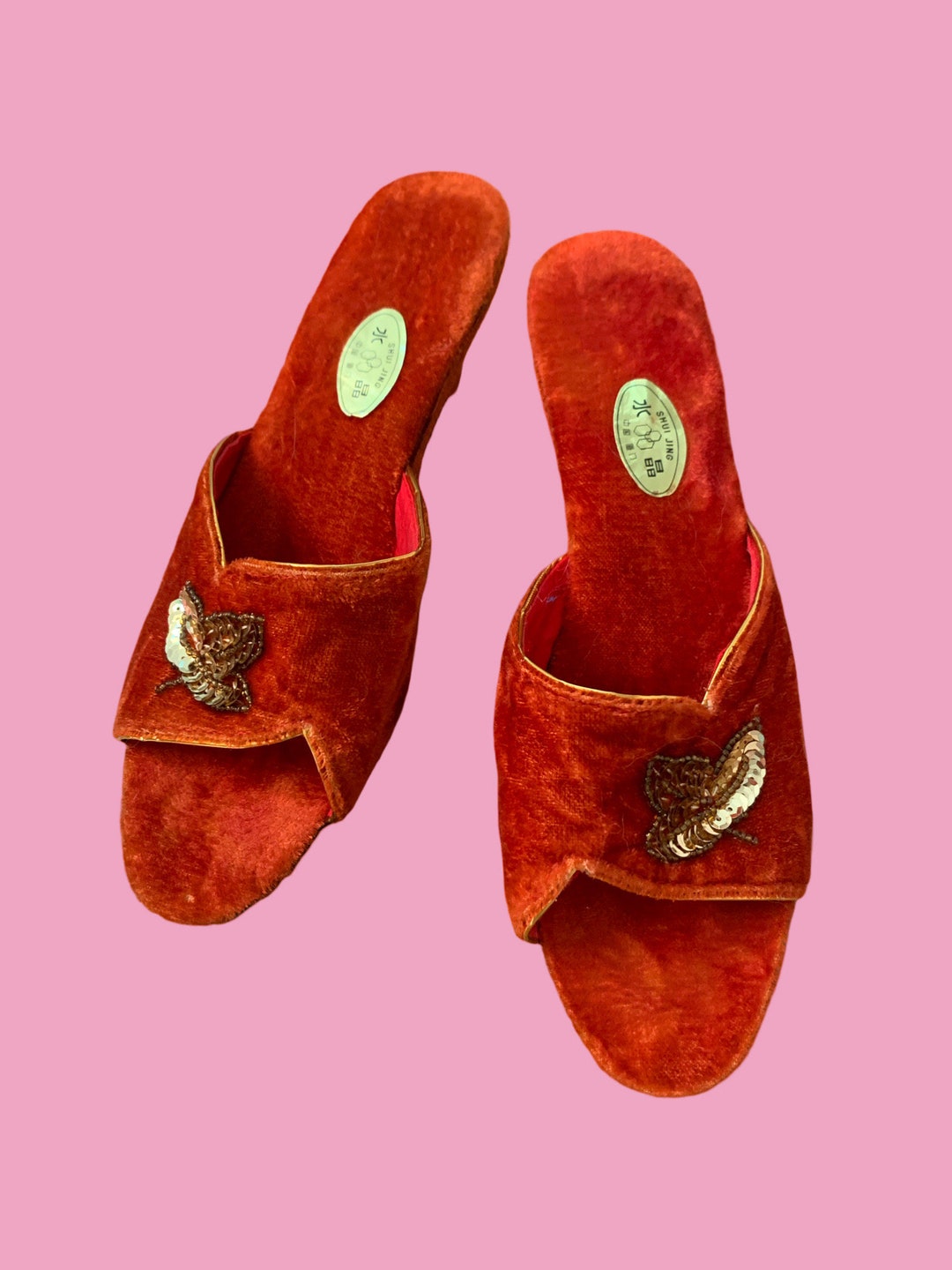 Sequin Adorned Slides - Etsy