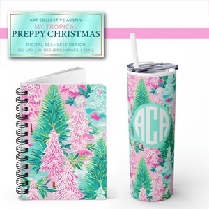 Christmas Tree Prints Christmas Trees Seamless Patterns Preppy ...