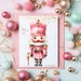 Christmas Clip Art Preppy Peppermint Pink Mint Green Watercolor Holiday ...