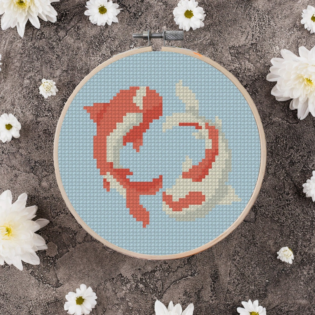 Koi Fish Cross Stitch Pattern, Sweet Cross Stitch Pdf Download, Simple ...