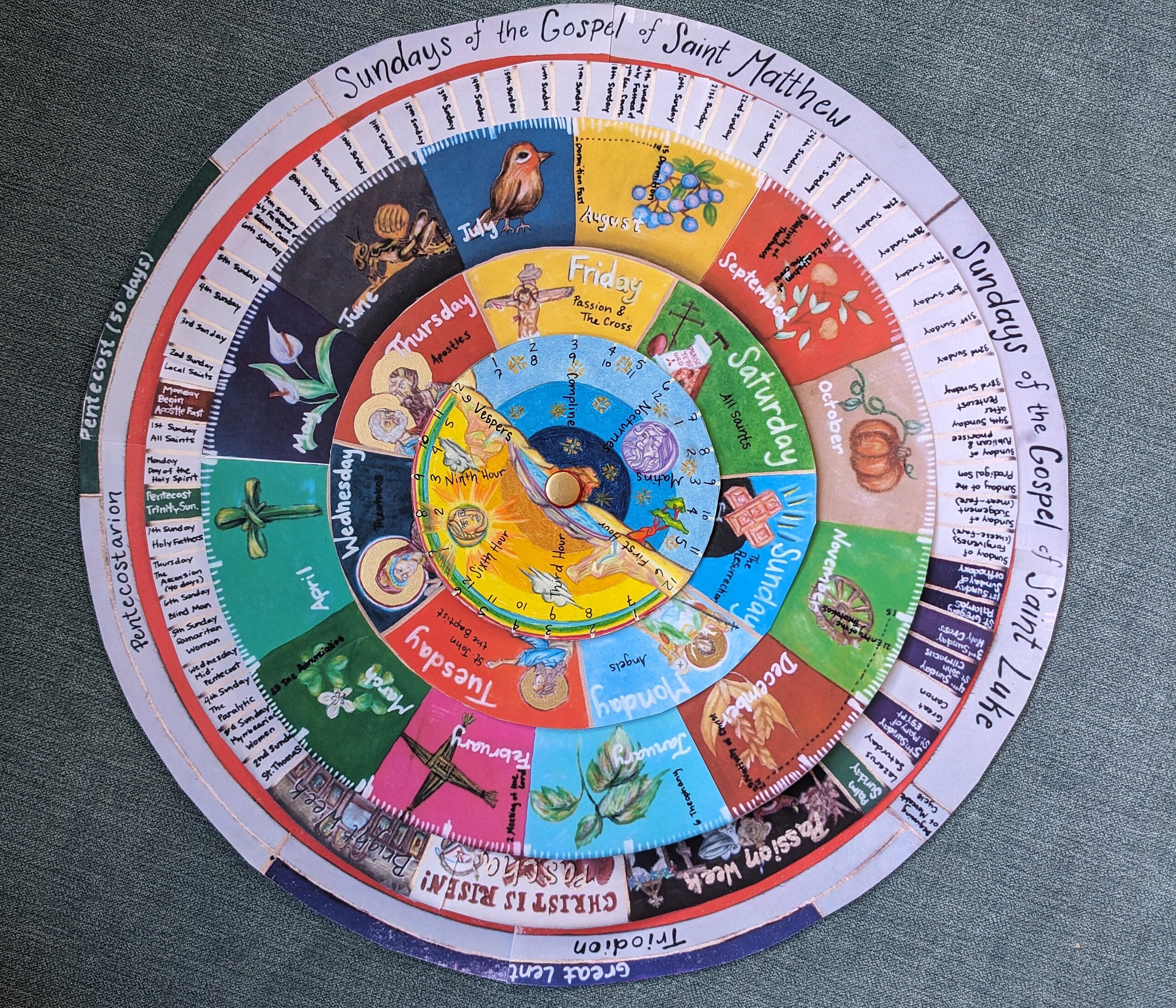 Orthodox Cyclical Calendar- Homeschool Calendar - Perpetual Calendar - Etsy