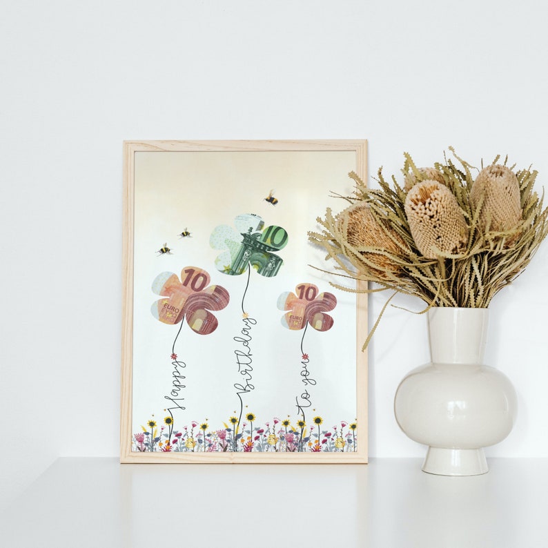 Geldgeschenk DIY Geburtstag zum ausdrucken, Geburtstagsgeschenk, Geld ...