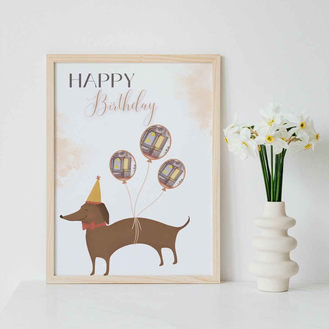 Birthday Money Gift to Print, Last-minute Money Gift in a Picture Frame ...