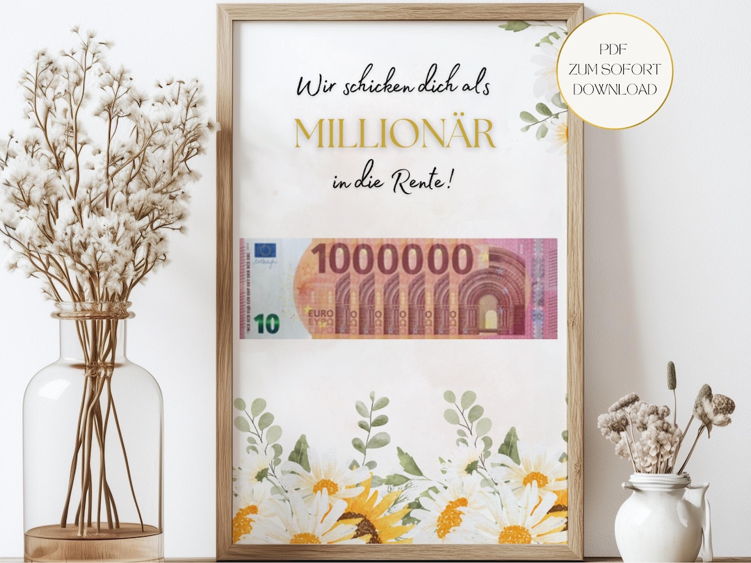 Geldgeschenk Ruhestand Kollegen, kreatives DIY Geldgeschenk zur Rente ...