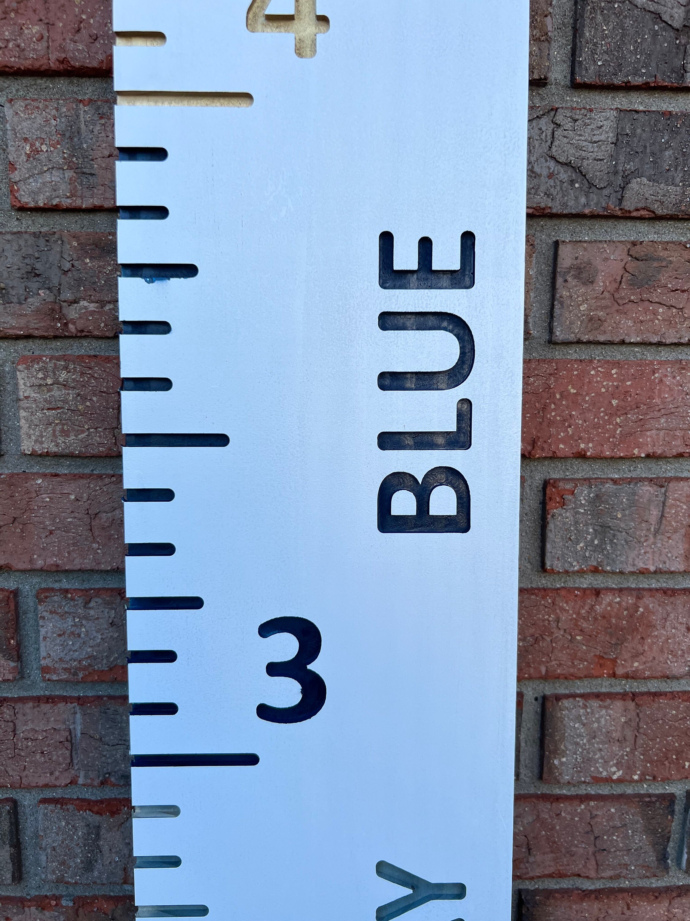 Height Chart Ruler With Name, Kid Growth Chart Personalized, Oak Wood ...