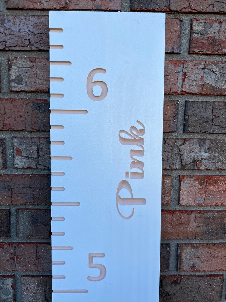 Height Chart Ruler With Name, Kid Growth Chart Personalized, Oak Wood ...