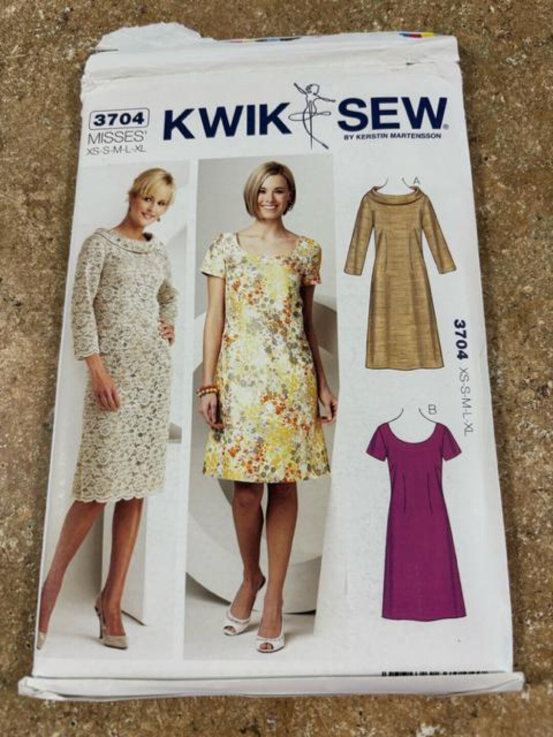 Kwik Sew Pattern 3704. Uncut. Women's Dresses in 2 Styles. Circa 2009 ...