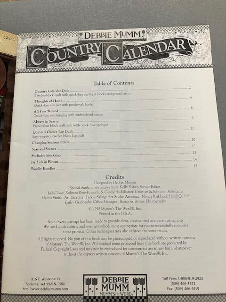 Debbie Mumm Seasonal Samplers and Country Calendar. Two Books ...