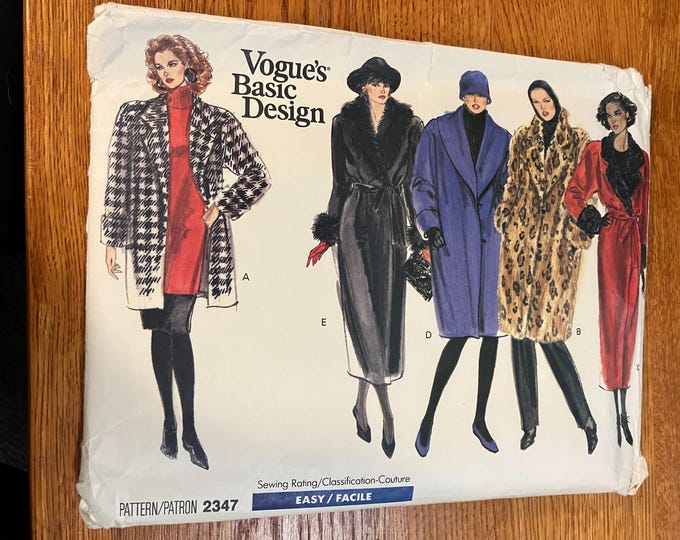 Vintage Vogue Pattern Number 2347. Sizes 20-24. UNCUT. Circa 1989. - Etsy