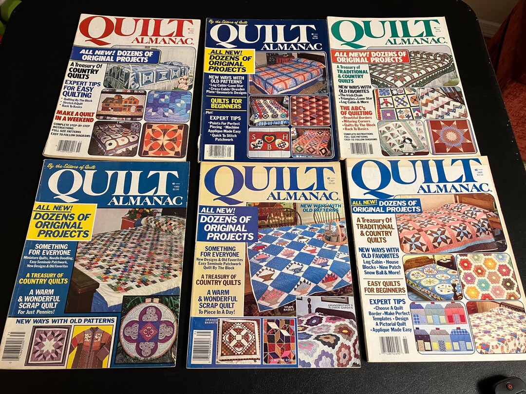 Quilt Almanac Magazines. Vintage Circa 1983-1987. Paperback. - Etsy