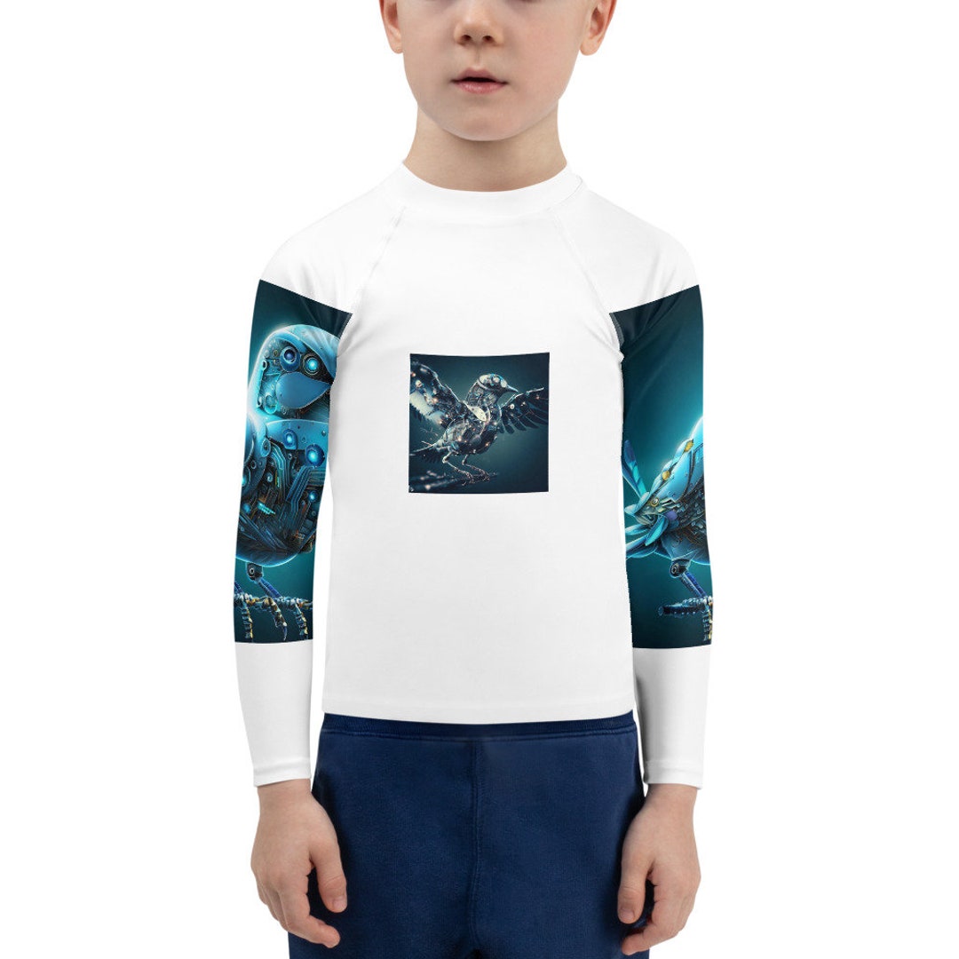 Kids Rash Guard Robots Heaven Bird - Etsy