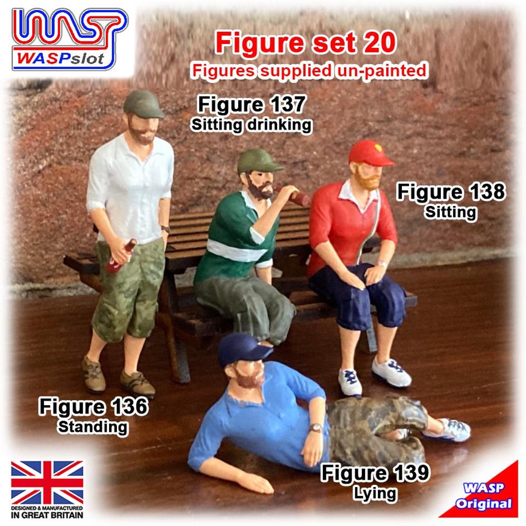 Figure Set 20 - 1/32 Scale, Figures 136, 137, 138 & 139 UNPAINTED ...