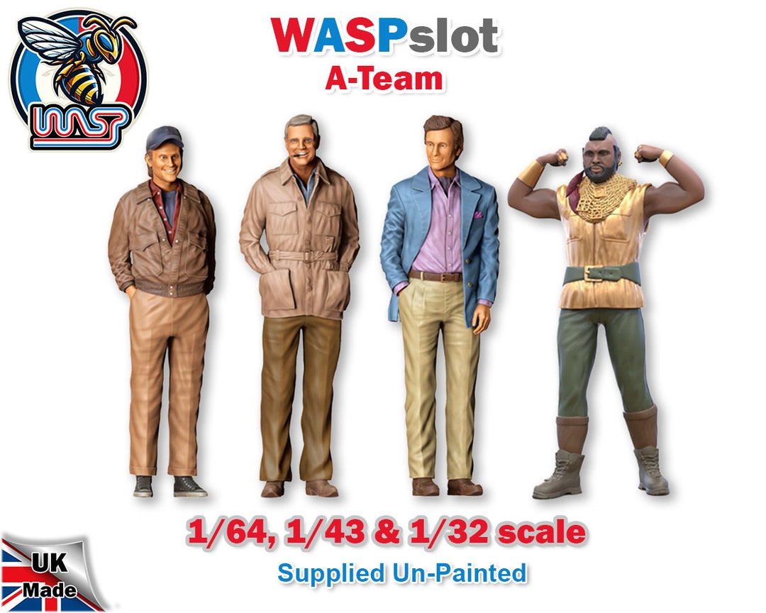 A-team Figures, 1/64, 1/43 & 1/32 UNPAINTED (set 198) - Etsy