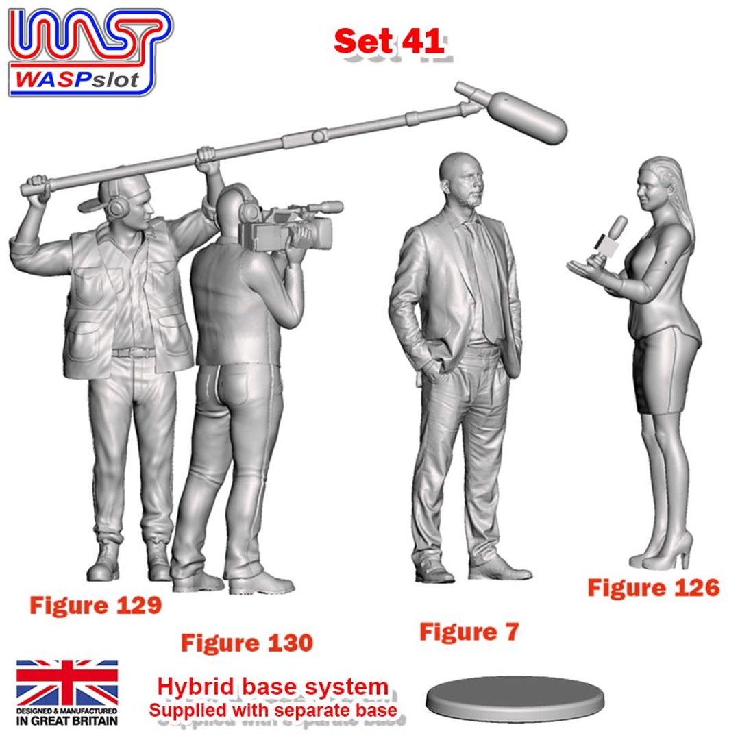 Media Team - 1/32 Scale, Figure Set 41, Figures 7, 126, 129 & 130 ...