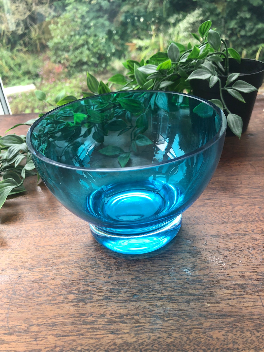Blue Studio Glass Handmade Bowl - Etsy
