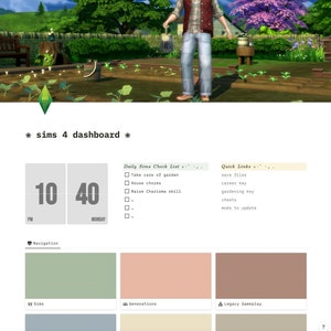 Sims 4 Notion Planner Template - Etsy