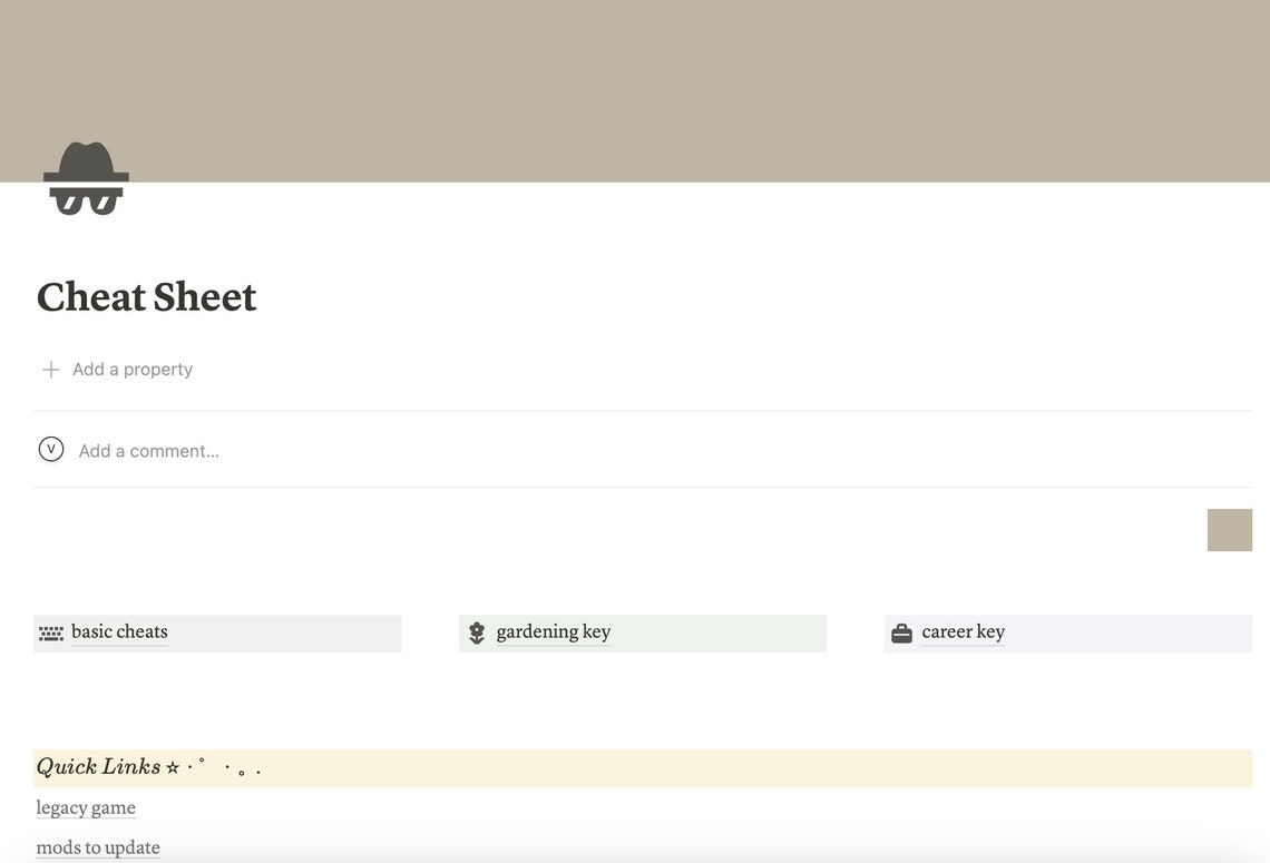Sims 4 Notion Planner Template - Etsy Canada
