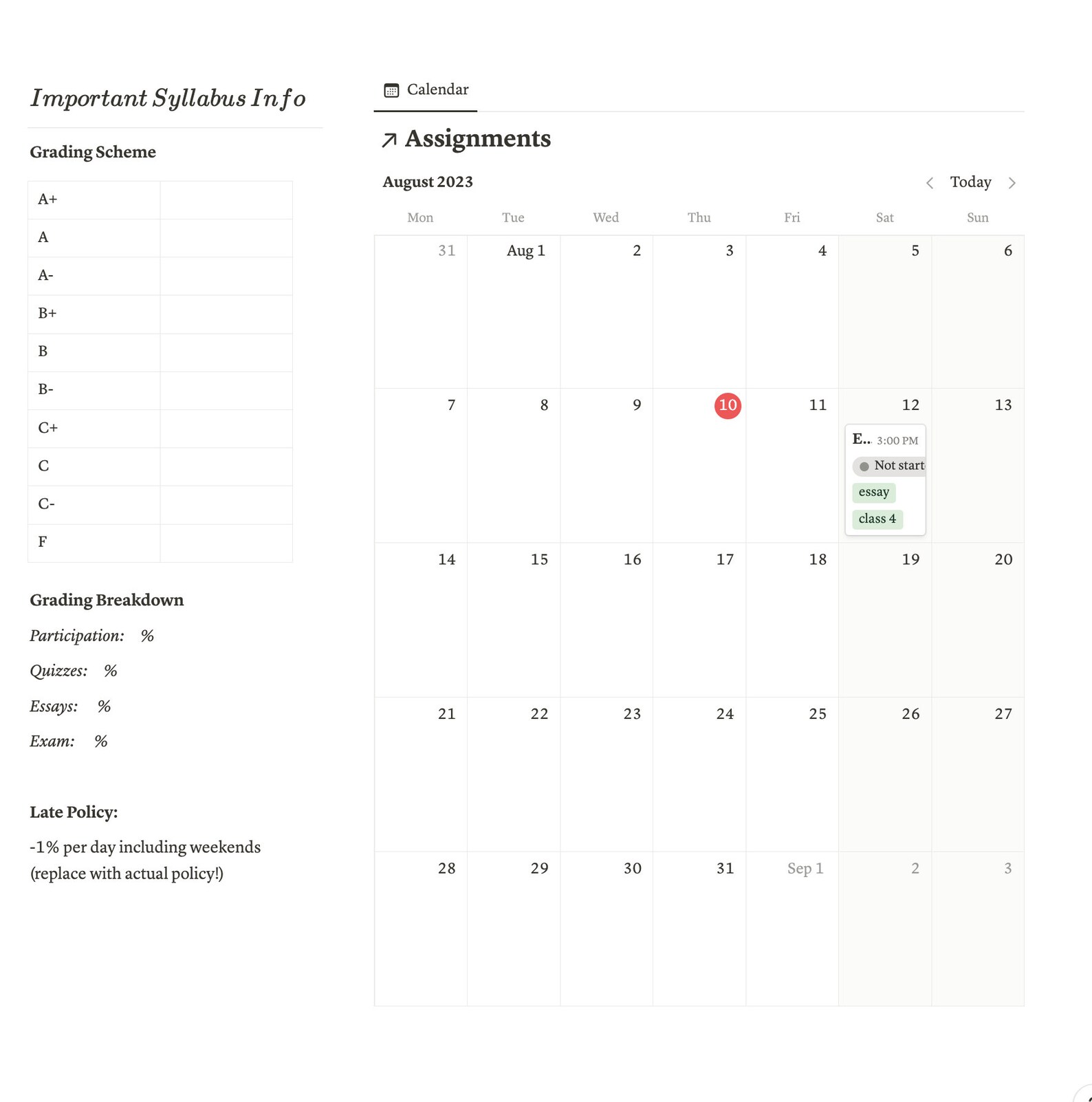 Cute Cottage Core Aesthetic Notion Template for Students - Etsy