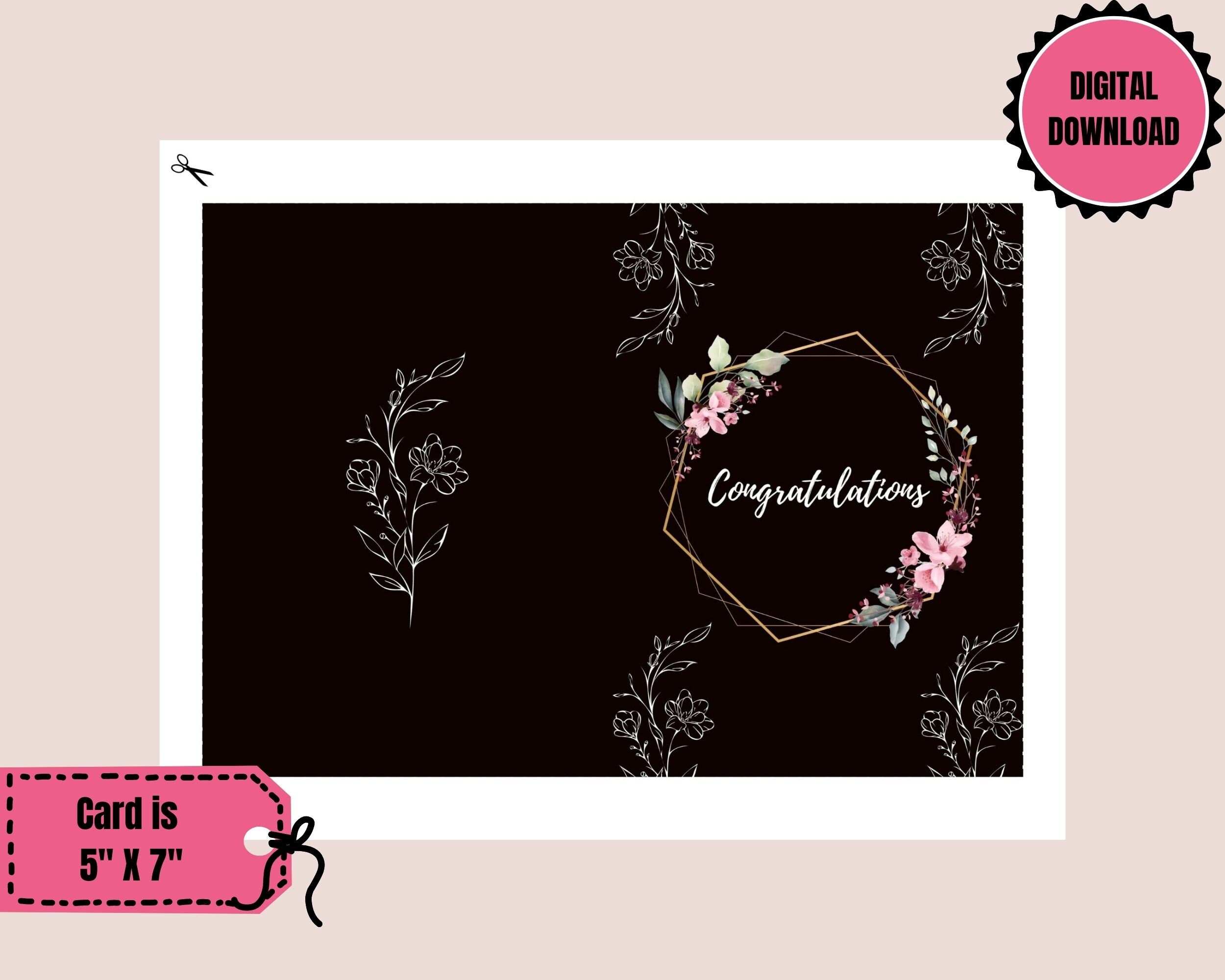 Congratulations Card Printable Congratulations Card - Etsy