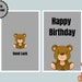 Printable Teddy Bear Birthday Card, Birthday Card, Teddy Bear Card ...