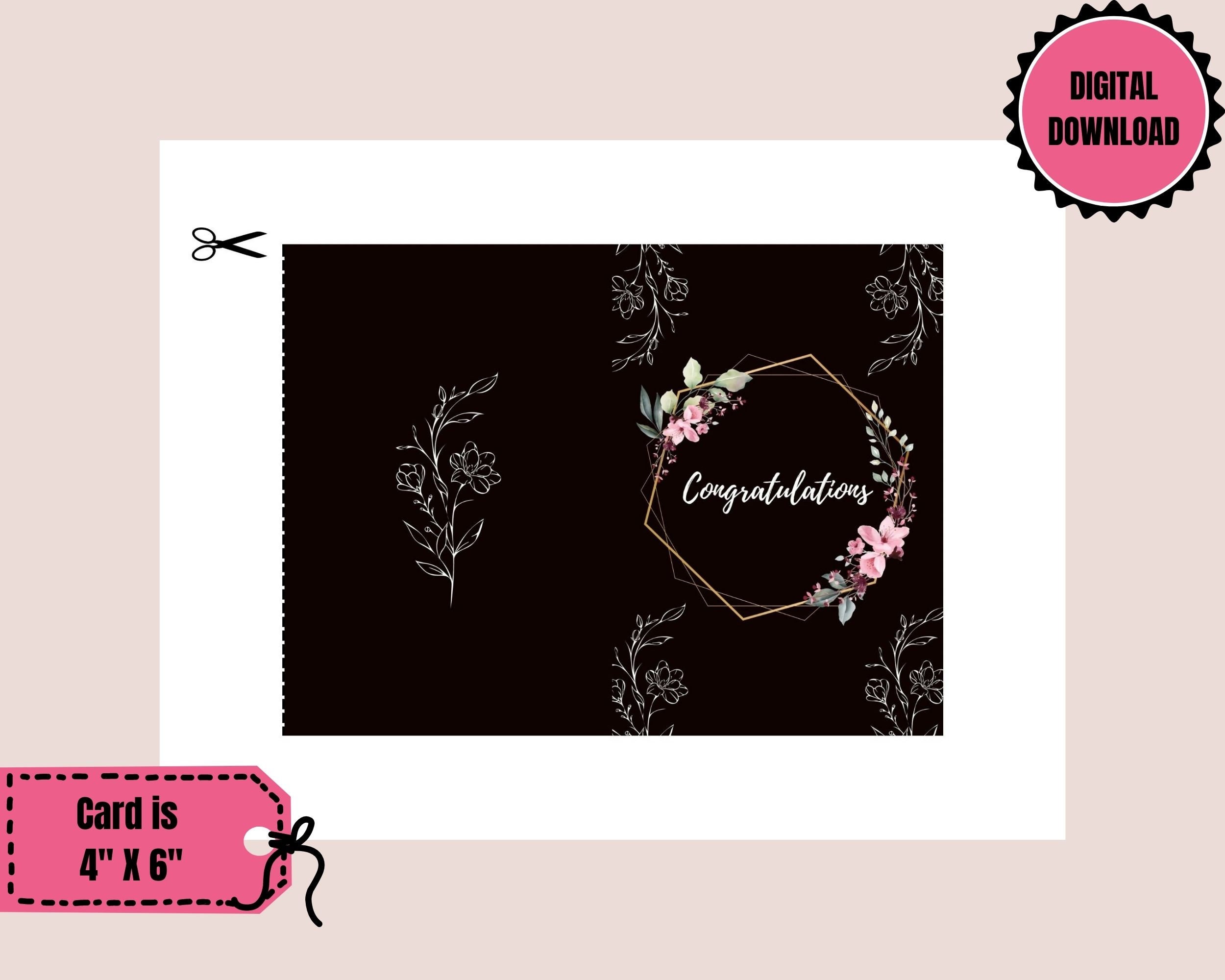 Congratulations Card, Printable Congratulations Card, Congratulations ...