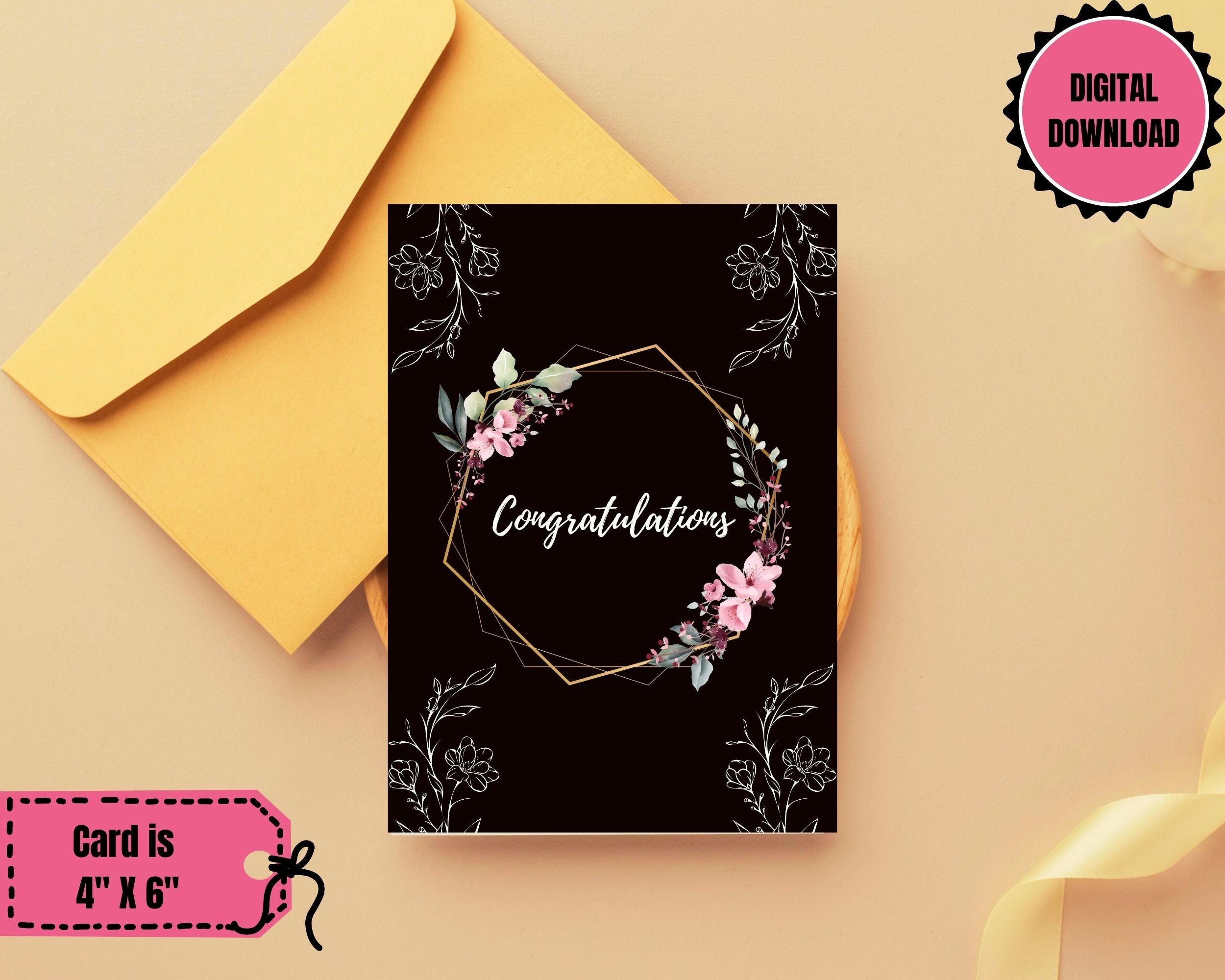 Congratulations Card, Printable Congratulations Card, Congratulations ...