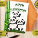 Cute Panda Card, Printable Panda Birthday Card, Birthday Card, Panda ...